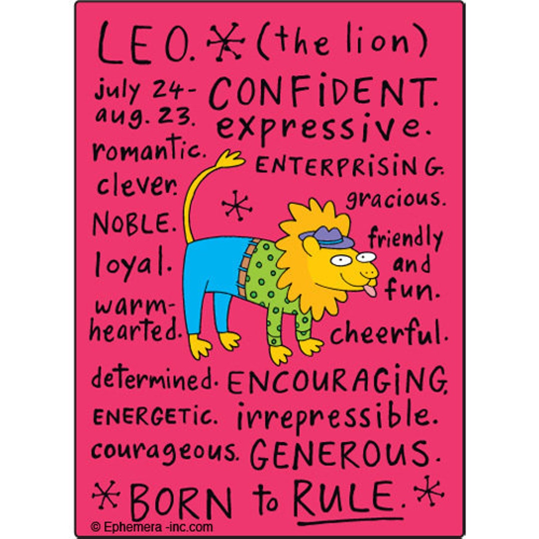Leo Nice Zodiac Sign Clayboys Funny RECTANGLE MAGNET Craft - Etsy