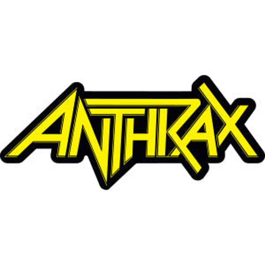 ANTHRAX Yellow Logo Sticker Decal 7x3 Inch American Heavy Metal Band ...