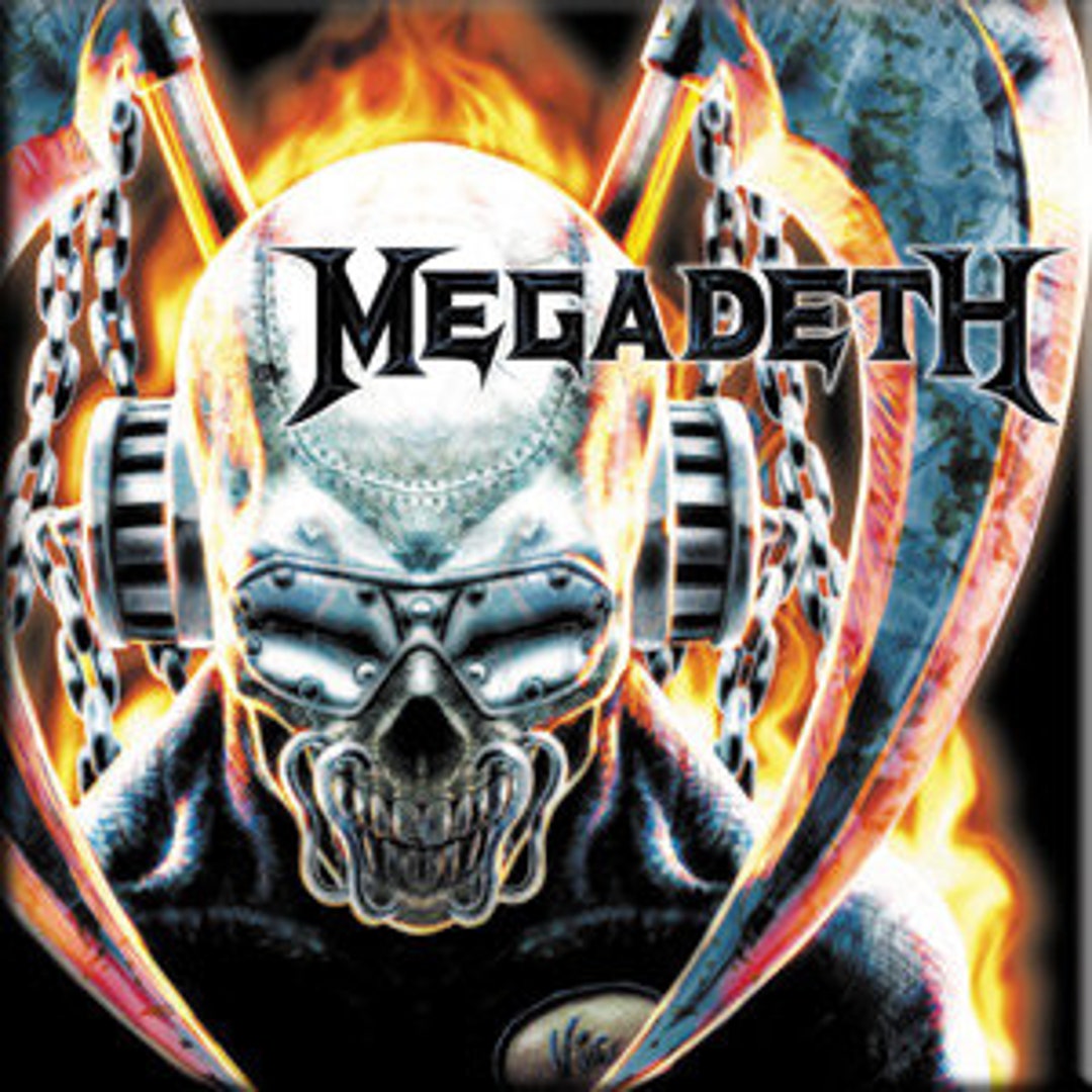 MEGADETH Band Metal Skull Magnet for Refrigerators and Lockers Rock ...