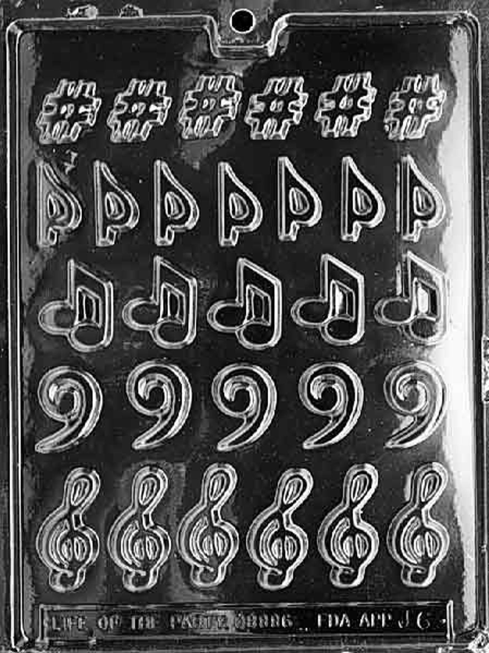 MUSIC MUSIC MUSIC Notes Chocolate Candy Mold Craft Supply - Etsy