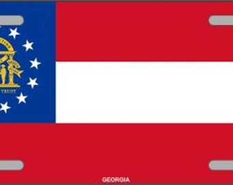 Georgia Flag License Plate - Etsy
