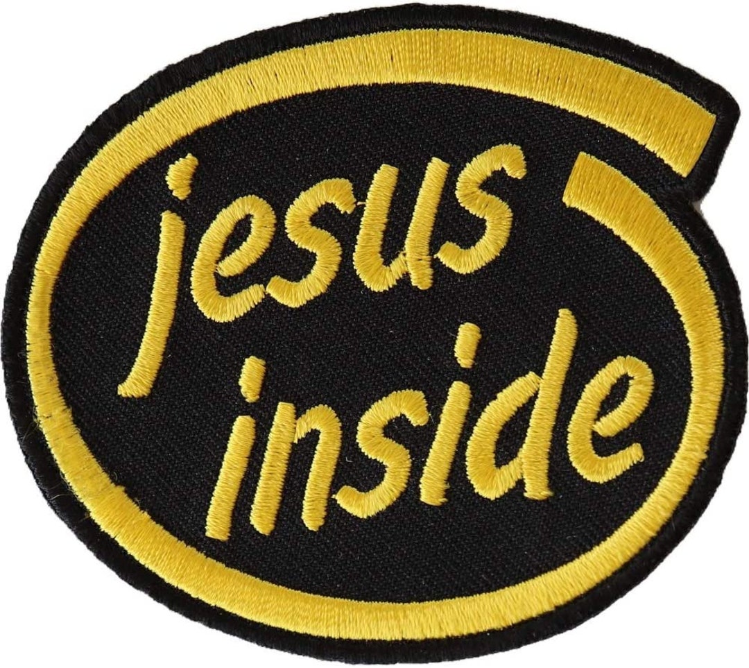 Jesus Inside Patch Christian Biker Embroidered Patch Craft Supply - Etsy