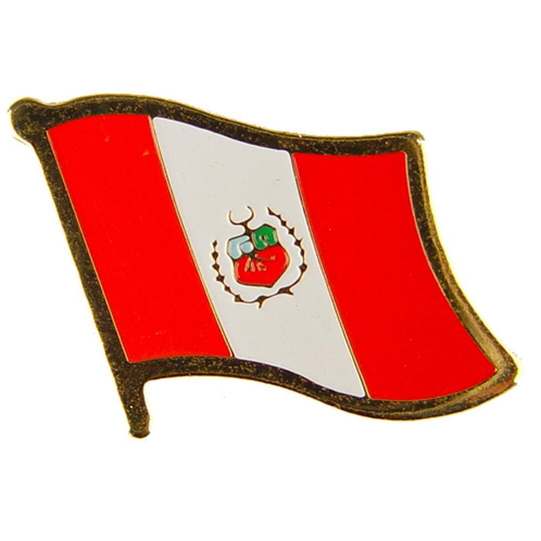 PERU Flag Lapel Pin Country Flag Enamel Pin for Backpack Tie Shirt ...