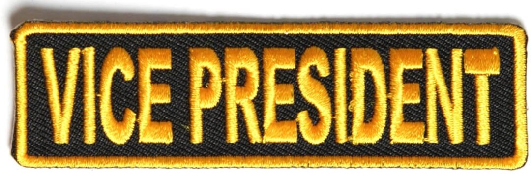 VICE PRESIDENT Yellow Biker Motorcycle Embroidered Patch Craft - Etsy