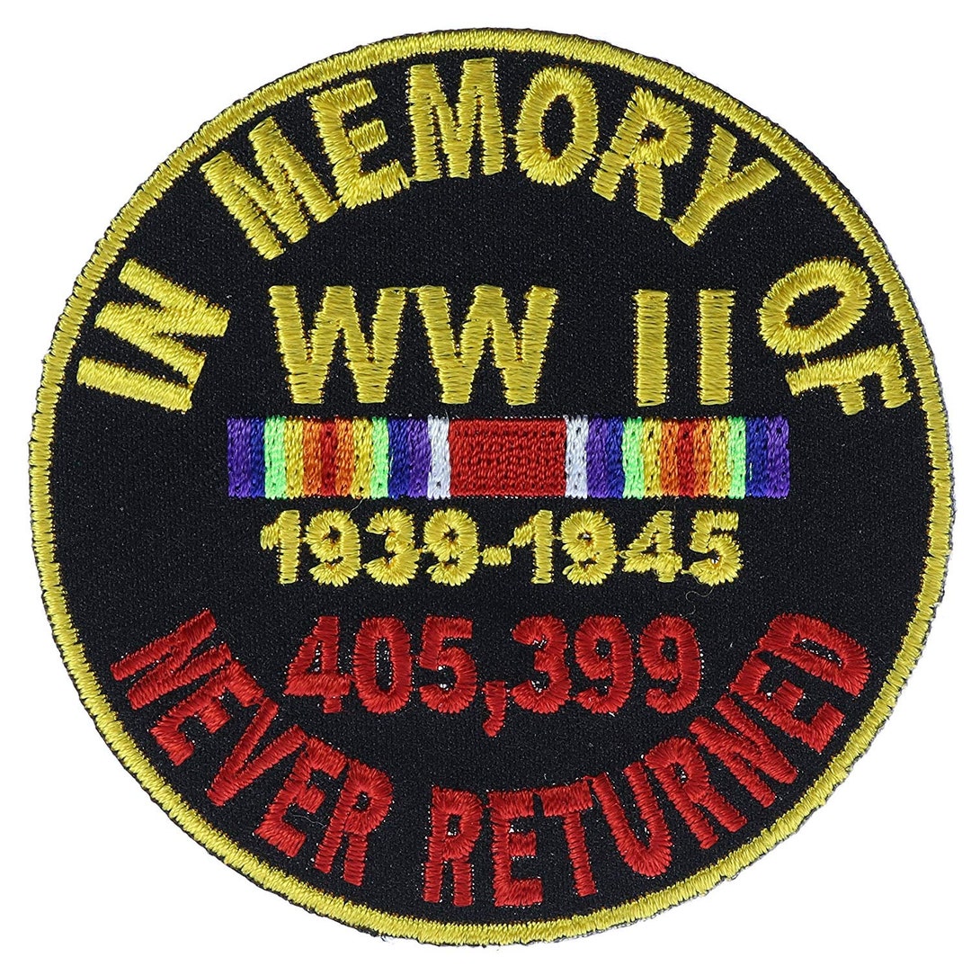 MEMORY OF WW2 World War 2 Never Returned Military Biker Patch Craft ...