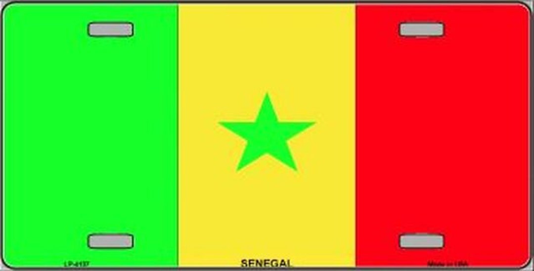 SENEGAL Flag Metal License Plate Sign Novelty Vanity Senegalese Craft ...