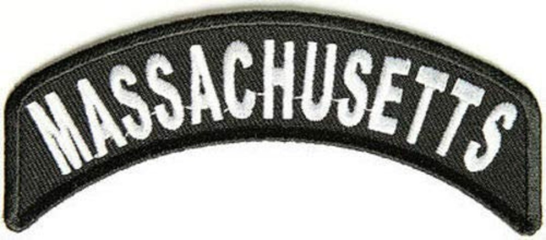MASSACHUSETTS STATE Rocker Biker Motorcycle Embroidered Patch - Etsy