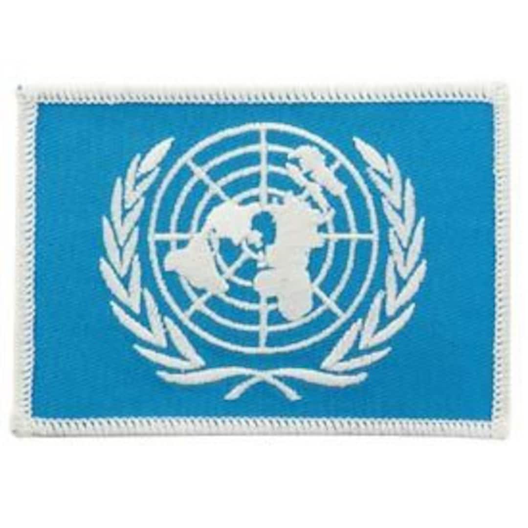UNITED NATIONS Flag Embroidered Patch Applique Flag of the United ...