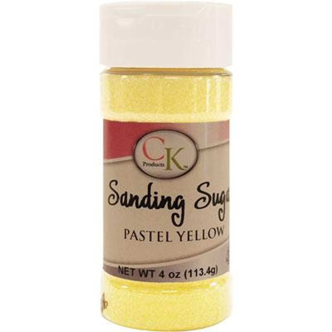 PASTEL YELLOW Sanding Sugar for Cupcakes, Cakes, Cookies, Parties 4 Oz ...