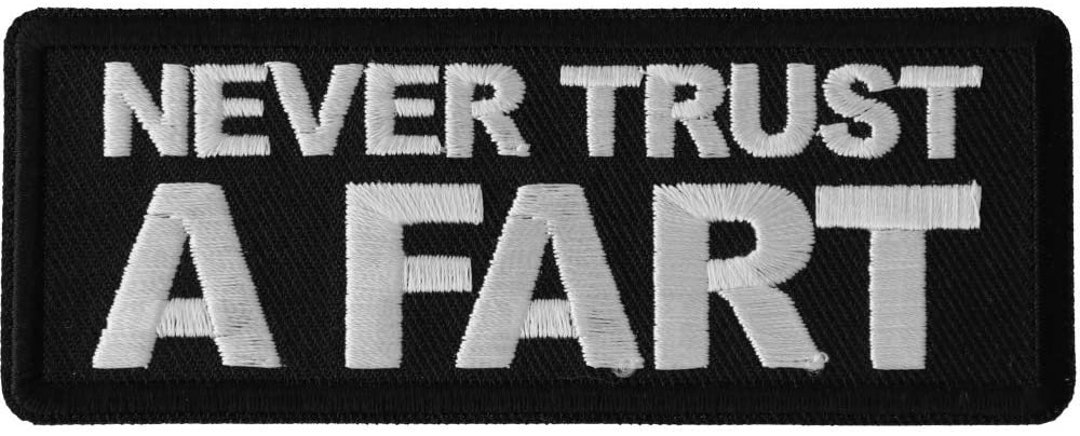 Never Trust a Fart Patch Funny Embroidered Patch Appliqué Craft Supply ...