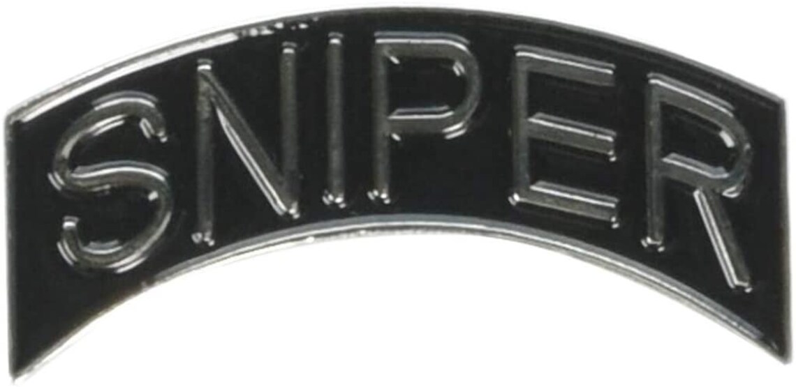 US MILITARY Sniper Silver Black Tab Lapel Pin Enamel Pin for - Etsy