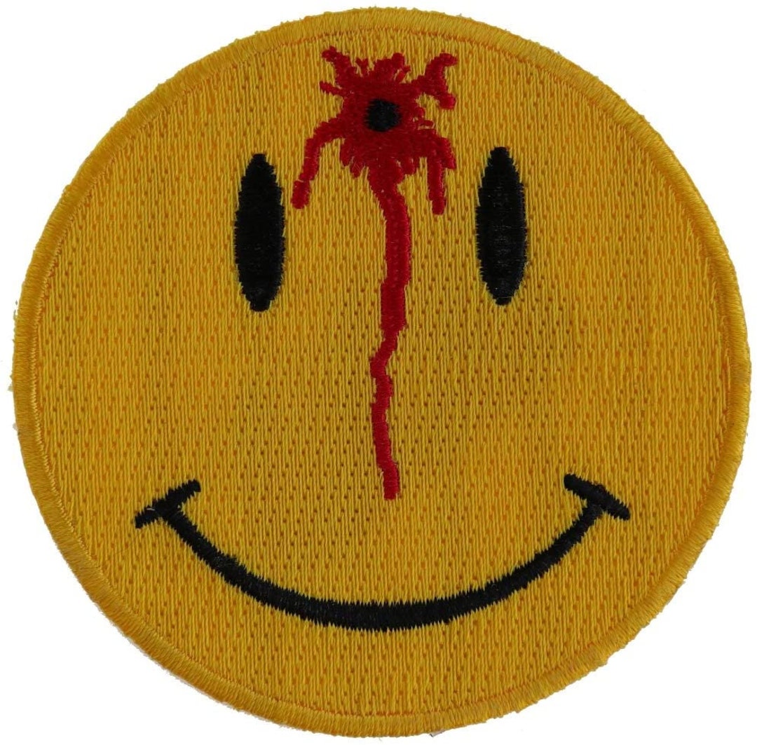 SHOT SMILEY Face Patch Funny Embroidered Patch Appliqué Craft Supply - Etsy