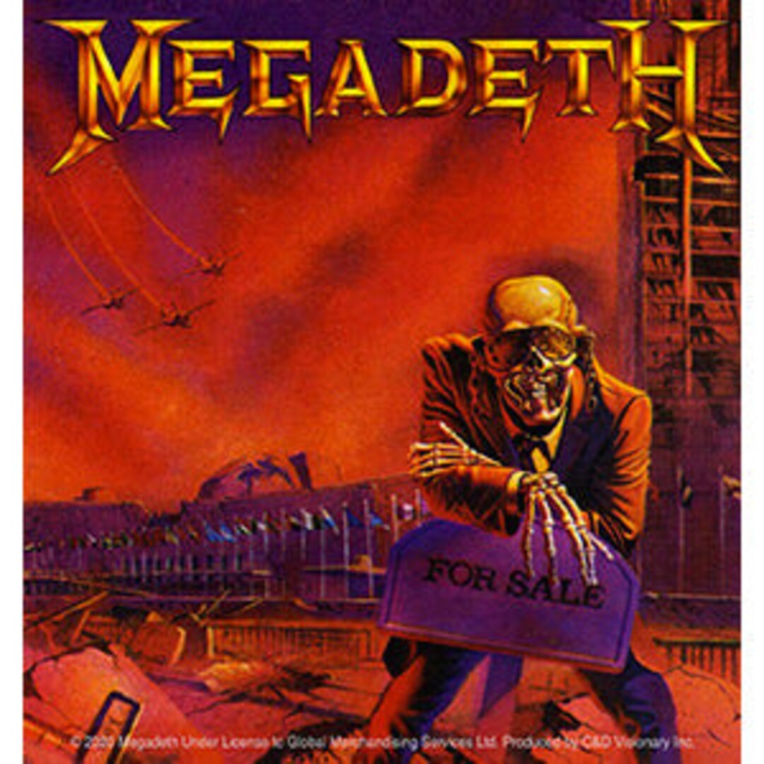 MEGADETH Peace Sells Sticker Decal 4x4.25 Inch American Thrash Metal ...