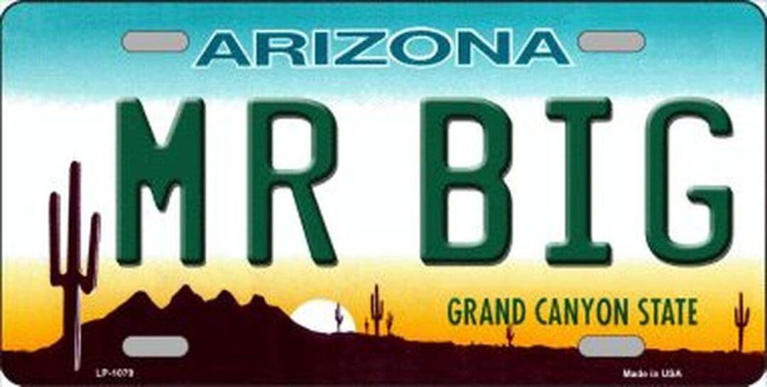 MR BIG ARIZONA State Background Metal License Plate Craft Supply - Etsy