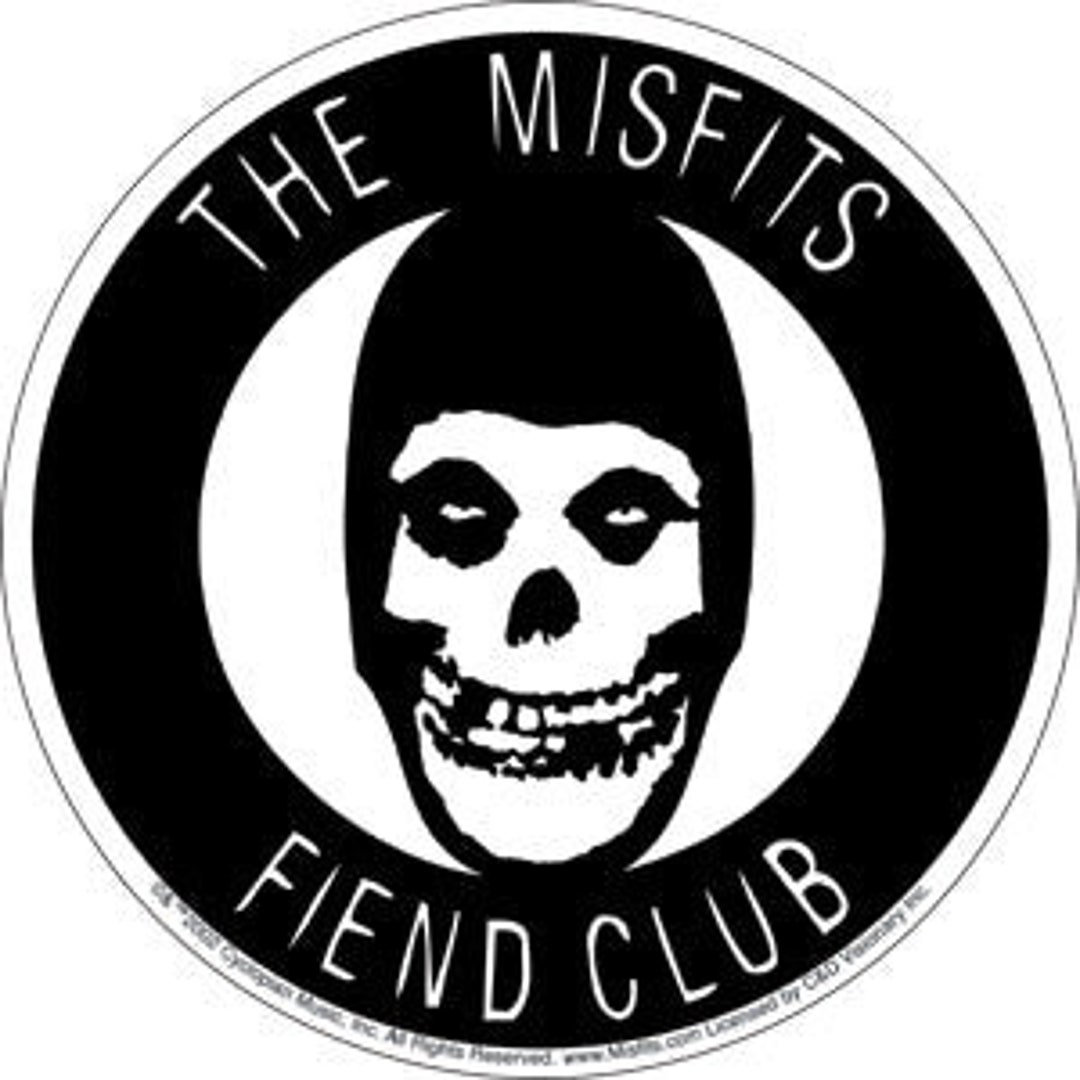 MISFITS Fiend Club Skull Sticker Decal Rock Band Craft Supply - Etsy