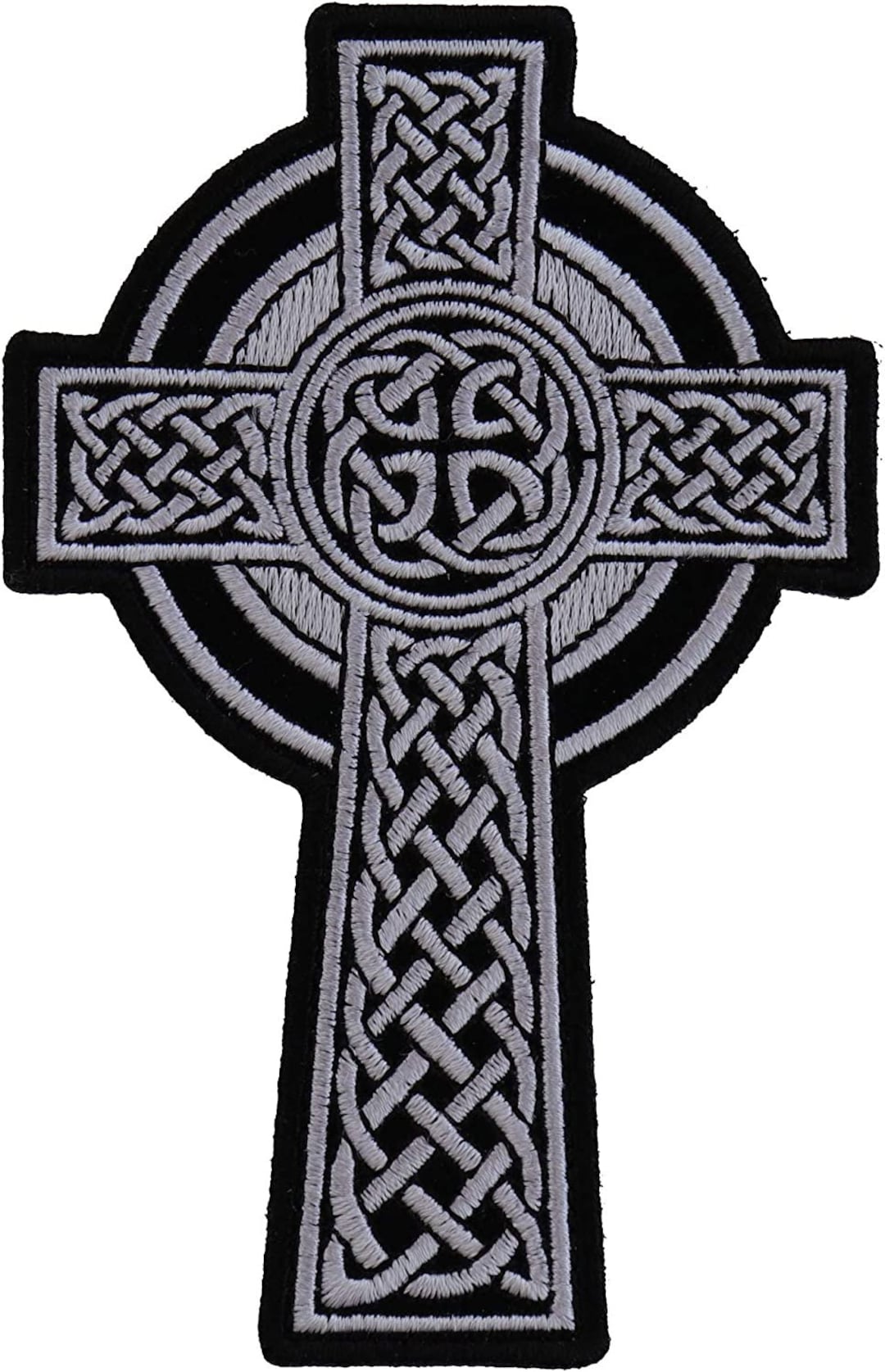 Celtic Cross Small Christian Patch 3x4.6 Inch Christian Embroidered ...