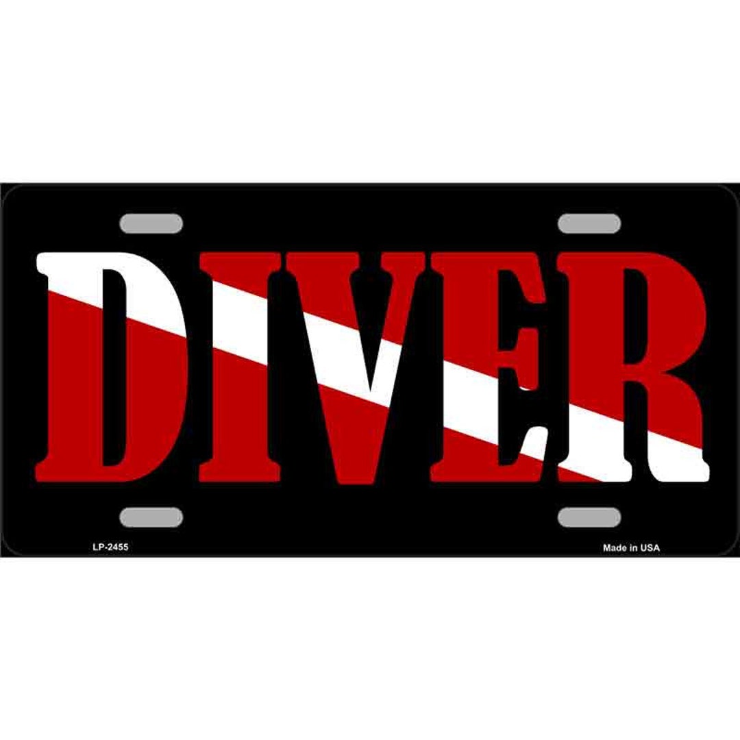 SCUBA DIVER Metal License Plate Sign Novelty Vanity Craft Supply - Etsy