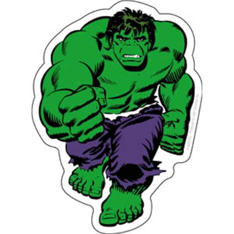 INCREDIBLE HULK Full Body Sticker Decal Marvel Comics Retro - Etsy