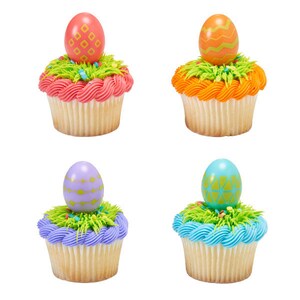 12 EASTER EGG Cupcake Picks Baptism Easter Christian Jesus Church ...