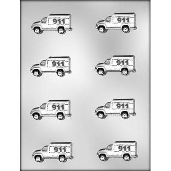 Craft Supplies & Tools Ambulance Lollipop Sucker Chocolate Candy Mold ...