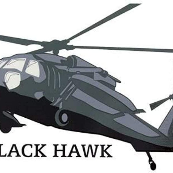 Black Hawk Decal - Etsy