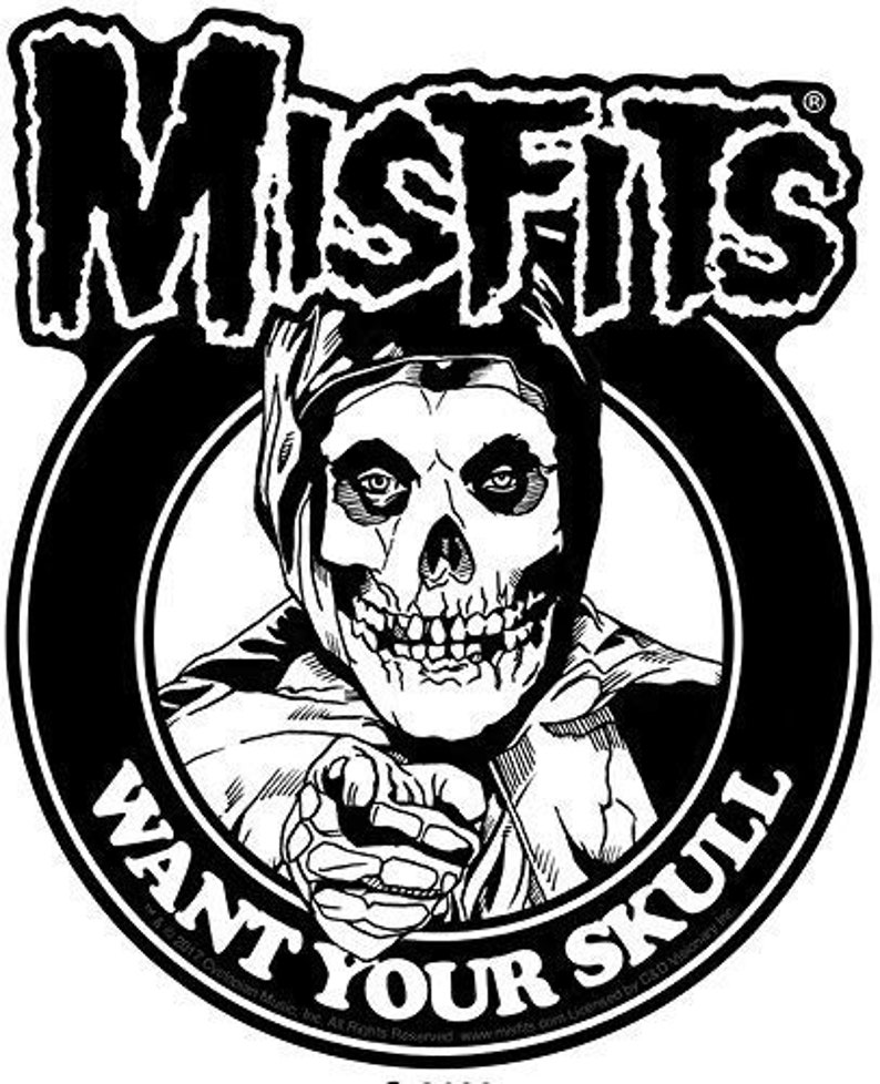 MISFITS Want Your Skull Sticker Decal Rock Band Craft Supply - Etsy
