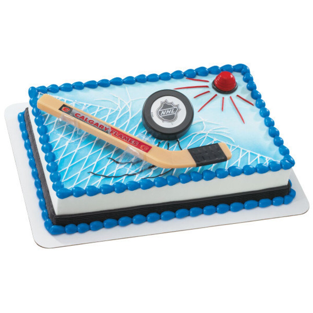 CALGARY FLAMES Cake Topper NHL Slap Shot Cake Decoration - Etsy