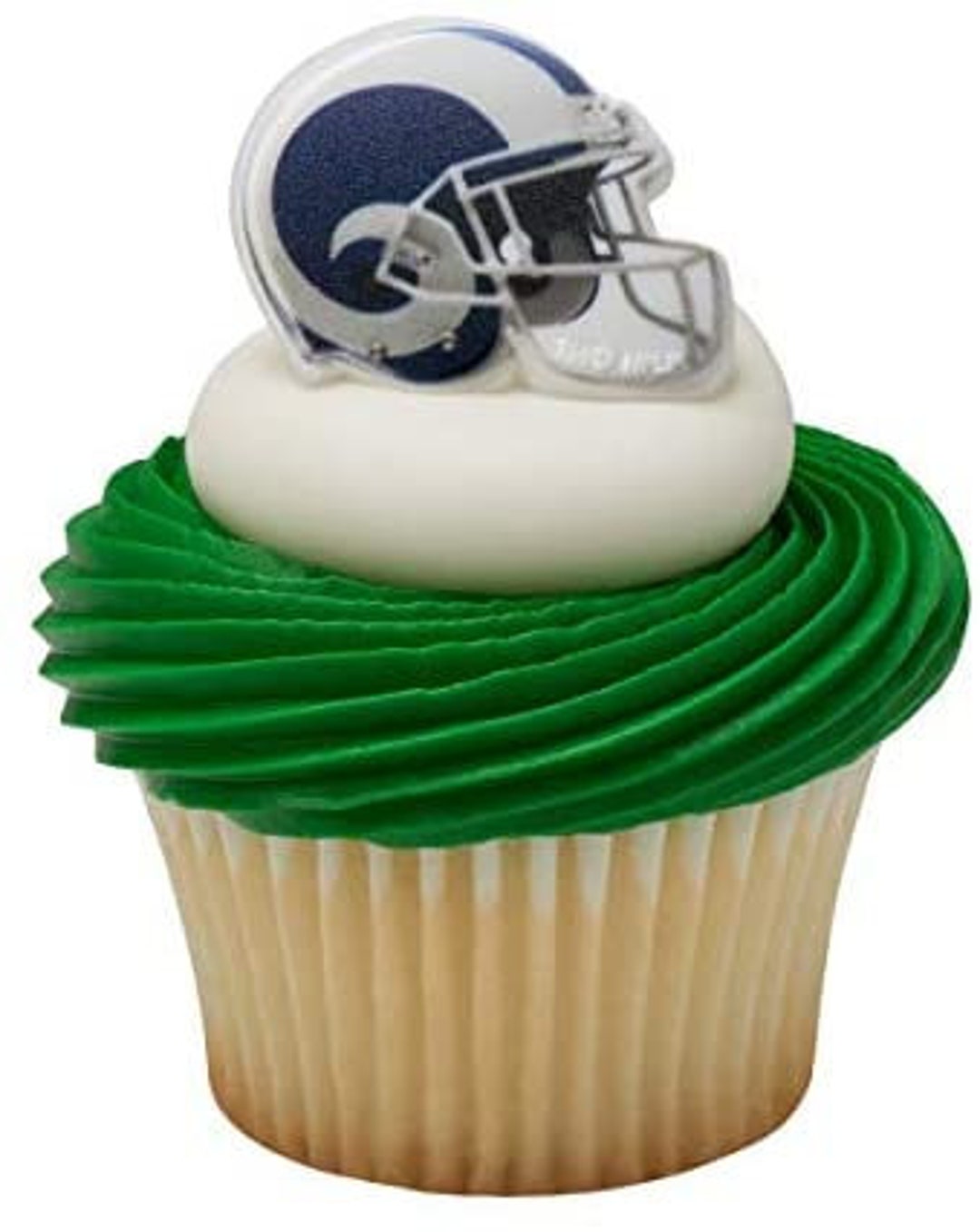 12 LOS ANGELES RAMS Cupcake Rings Nfl Cake Toppers for Birthday Party ...