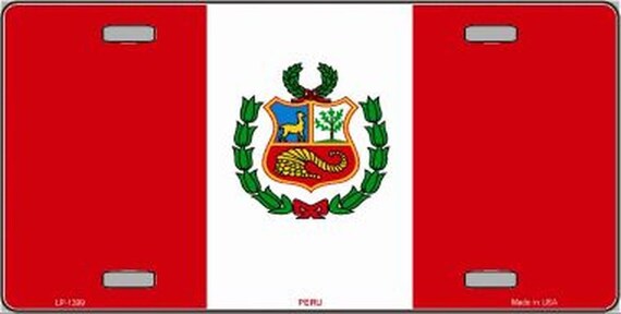 PERU FLAG Metal License Plate Craft Supply - Etsy