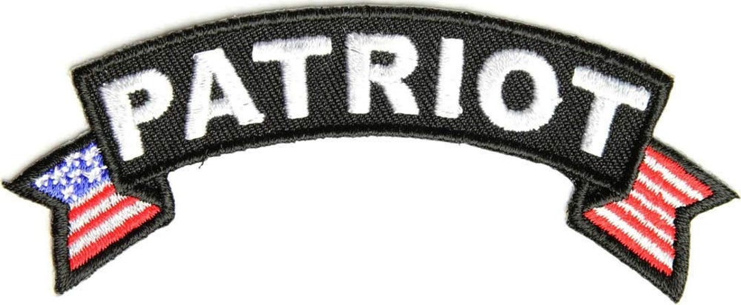 PATRIOT Rocker Patch United States Flag Military Biker Motorcycle ...