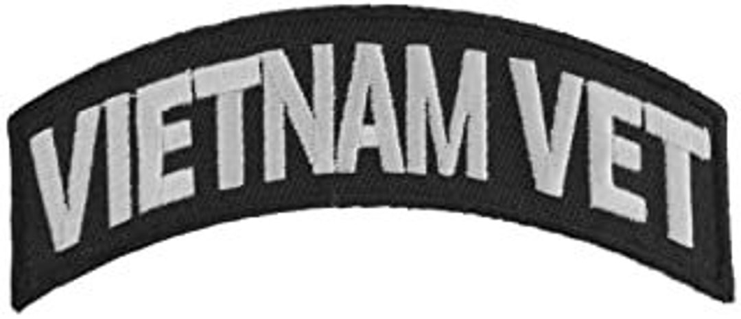 VIETNAM VET Rocker Patch Military Veteran Vietnam War Embroidered Patch ...