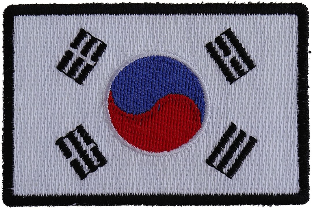 Korea Flag Patch Korean 3x2 Inch Motorcycle Embroidered - Etsy