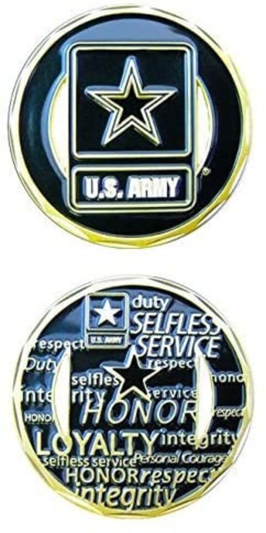 Army Values Cut Out Challenge Coin United States Army - Etsy