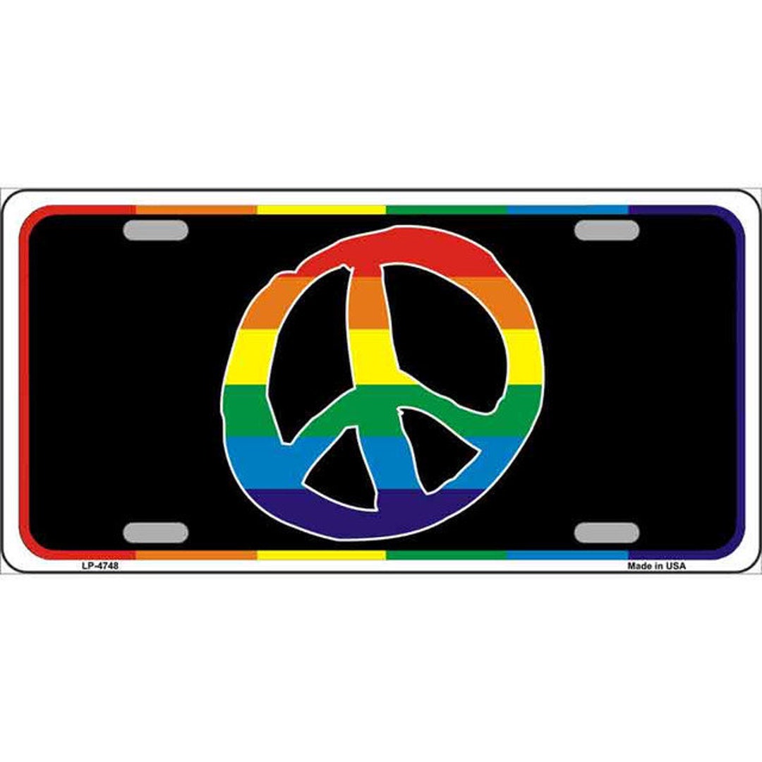 PEACE SIGN Metal License Plate Sign Novelty Vanity Craft Supply - Etsy