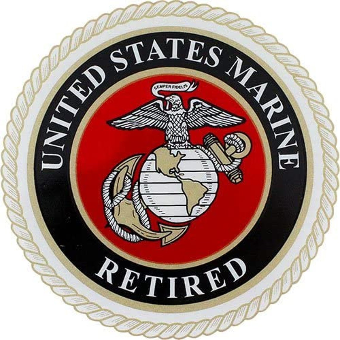 UNITED STATES MARINE Retired Clear Decal Sticker United | Etsy