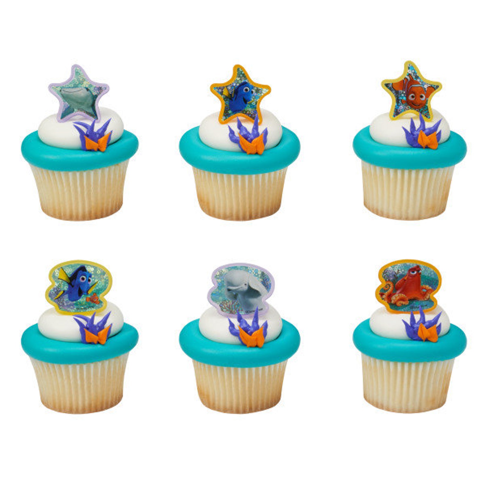 12 FINDING DORY Cupcake Rings Adventure is Brewing Cake | Etsy