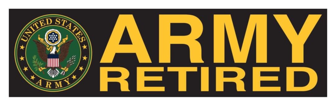Army Retired With Crest Vinyl Decal Sticker 9x3 Inch United States Army ...