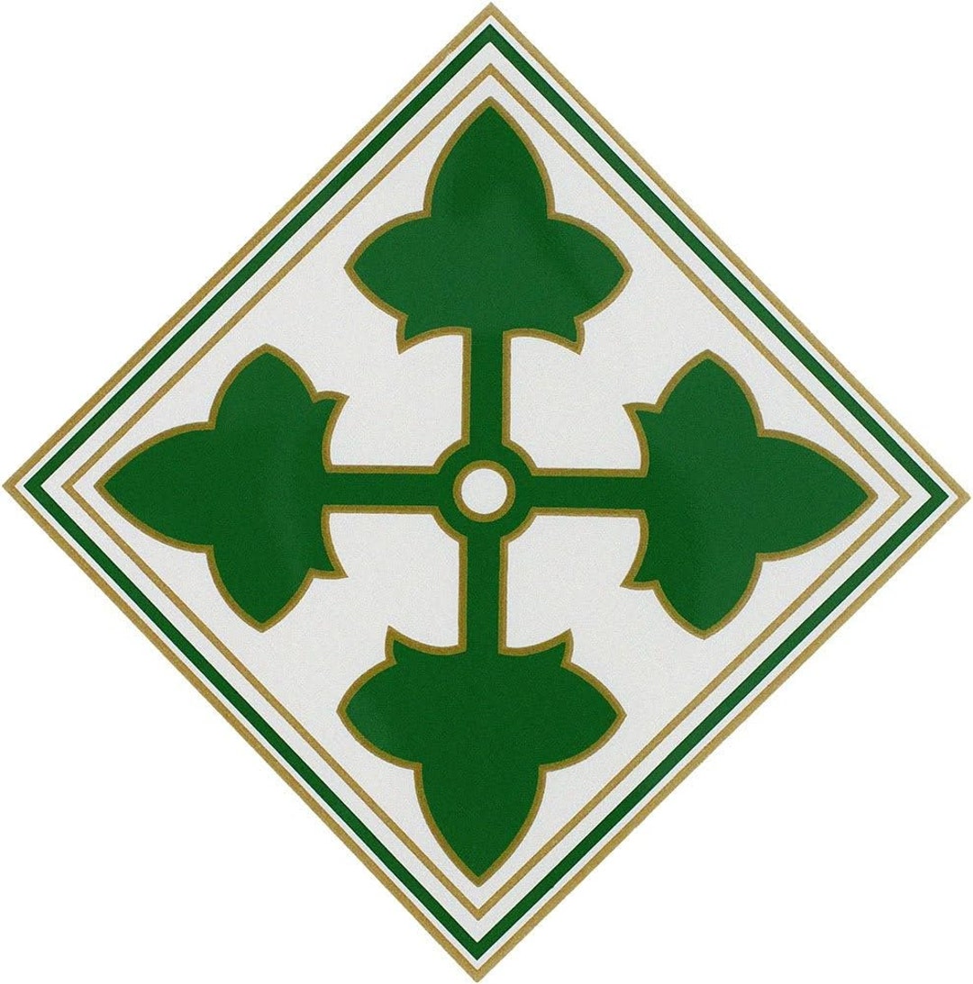 ARMY 4th Infantry Division Combat Service Badge Decal Sticker United ...