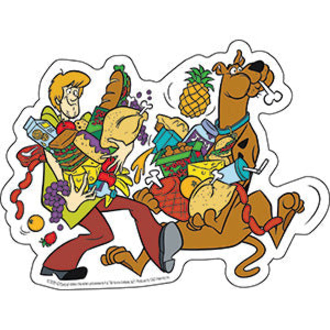 SCOOBY DOO Shaggy and Scooby With Food Sticker Decal 5x3.75 - Etsy