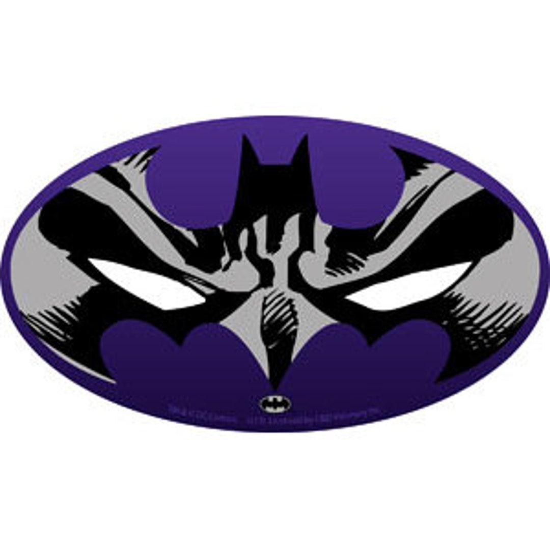 BATMAN Purple Mask Sticker Decal Batman Gotham DC Comics Craft Supply ...