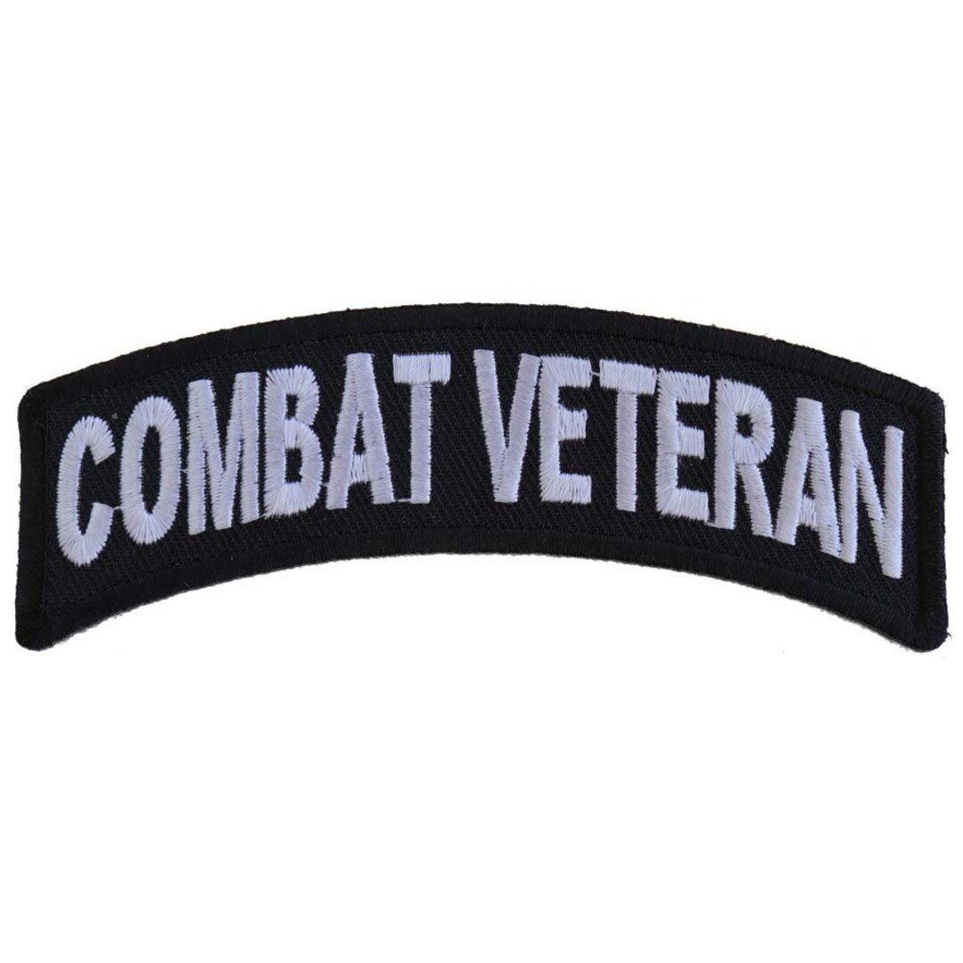 COMBAT VETERAN Small Rocker Biker Motorcycle Embroidered Patch - Etsy