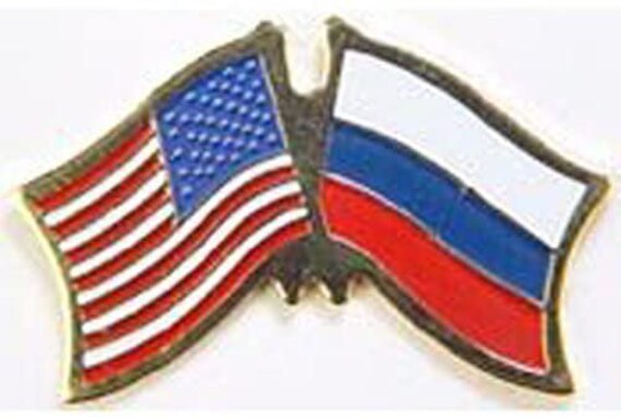 USA RUSSIA National Flags Crossed Lapel Pin Enamel Pin for | Etsy