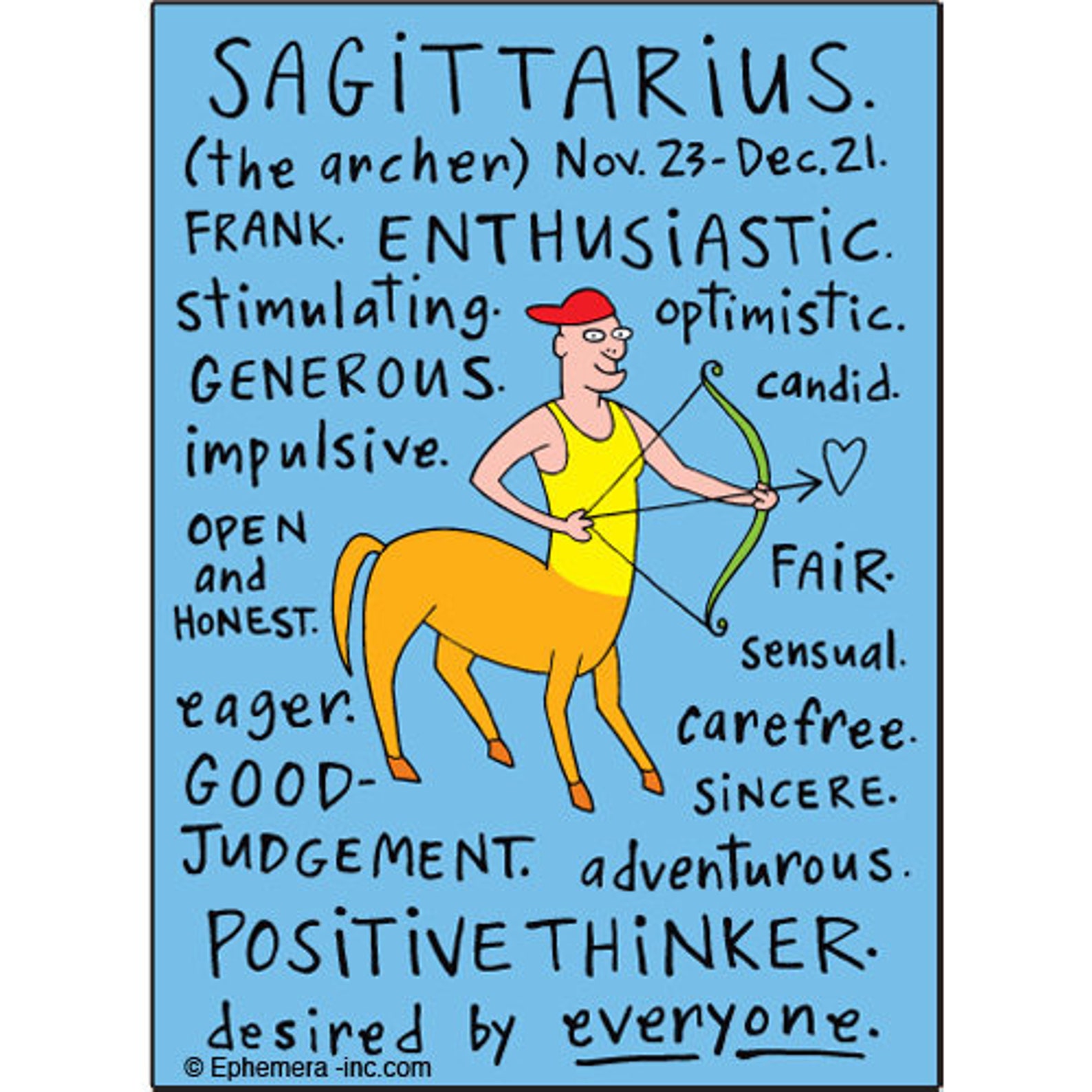 Sagittarius Nice Zodiac Sign Clayboys Funny RECTANGLE MAGNET - Etsy