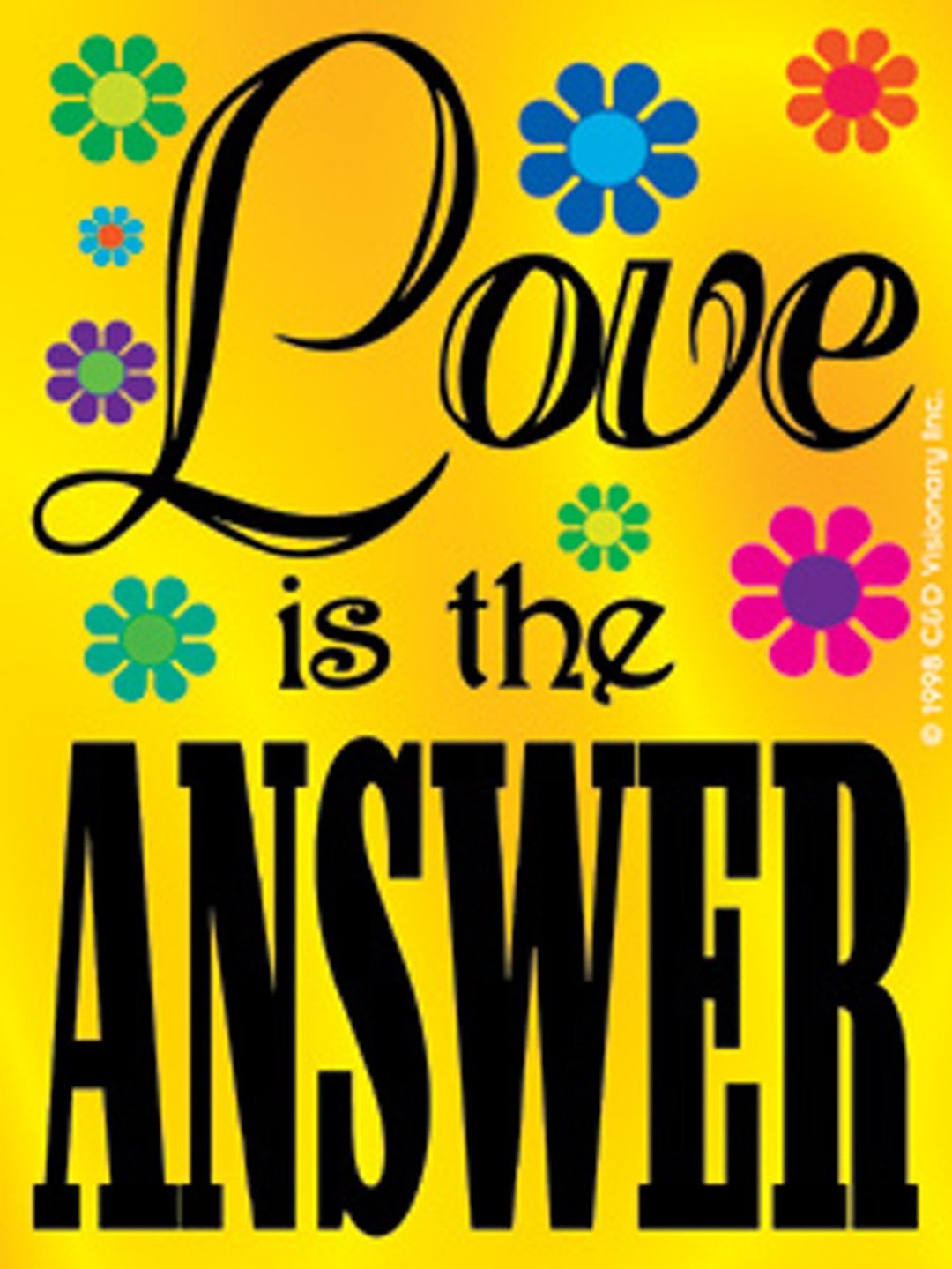 LOVE is THE ANSWER Sticker Decal Craft Supply - Etsy