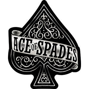 MOTORHEAD B&W Ace of Spades Sticker Decal 4.3x5.2 Inch Song Lemmy ...