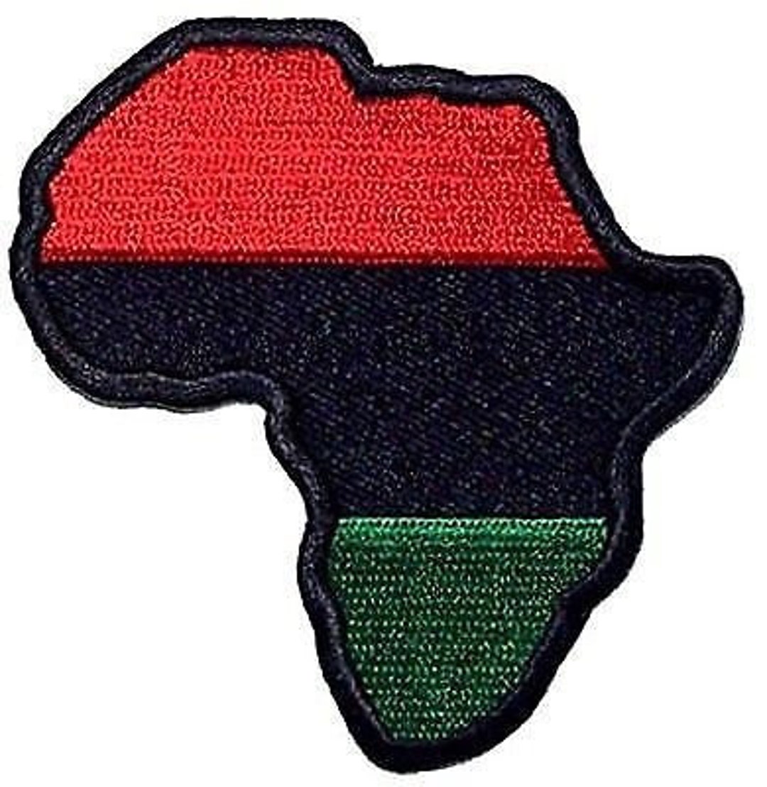 AFRICA MAP FLAG Red Black Green Country Embroidered Patch Craft Supply ...