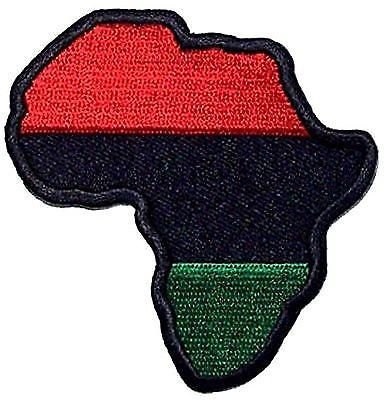 AFRICA MAP FLAG Red Black Green Country Embroidered Patch - Etsy