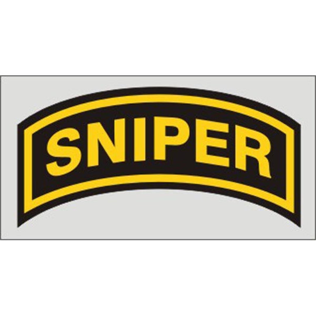 SNIPER Vinyl Decal Sticker 4x2 Inch United States Army Rocker Arch ...