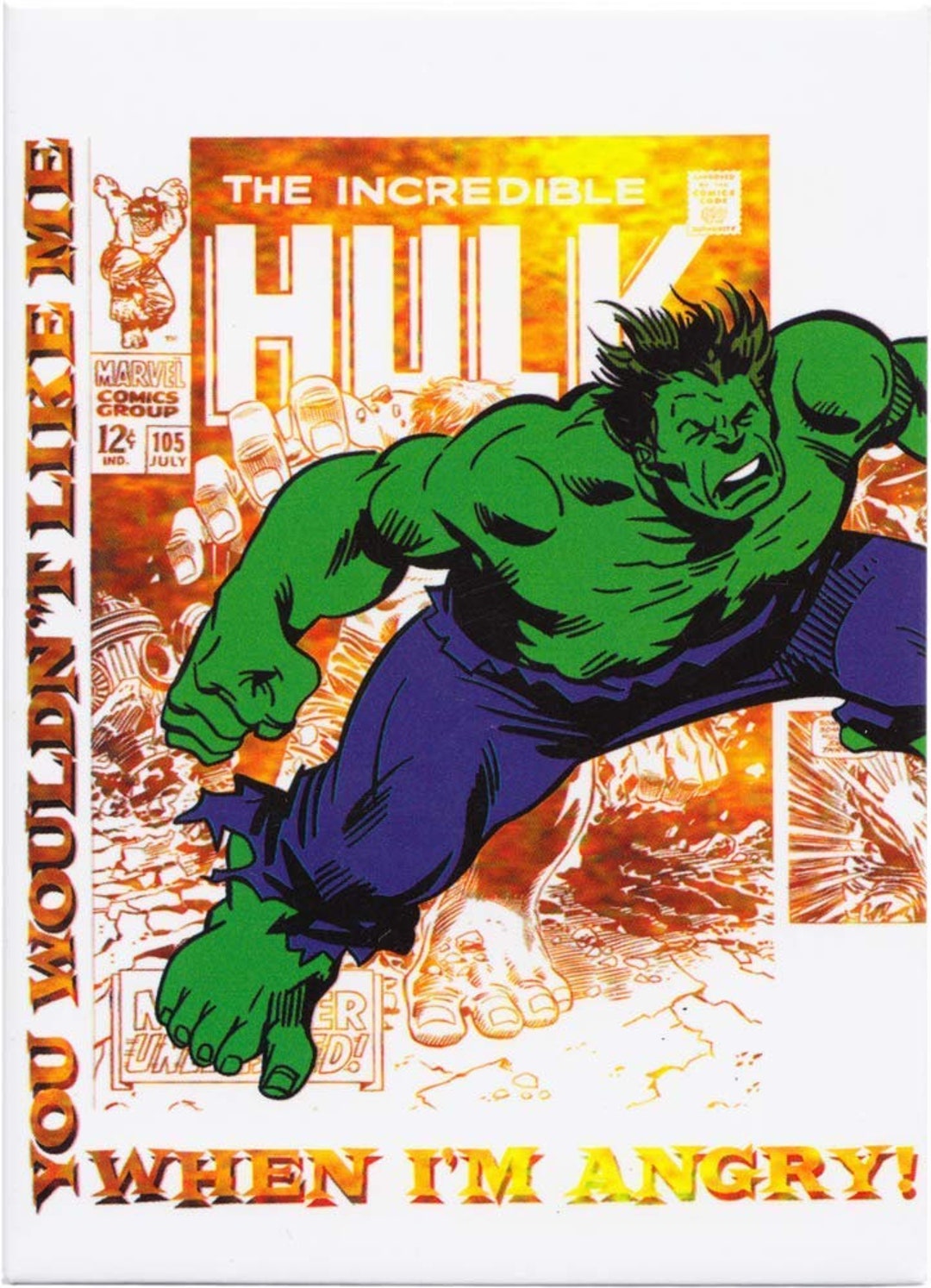 HULK Angry Magnet for Refrigerators and Lockers Marvel - Etsy