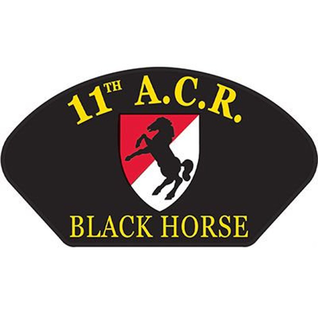 US ARMY 11th Armored Cavalry Regiment Hat Patch Black Horse 11th ACR ...